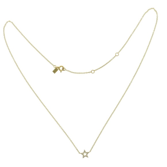 Ef Collection | Jewelry | Ef Collection 4k Gold Diamond Star Necklace ...